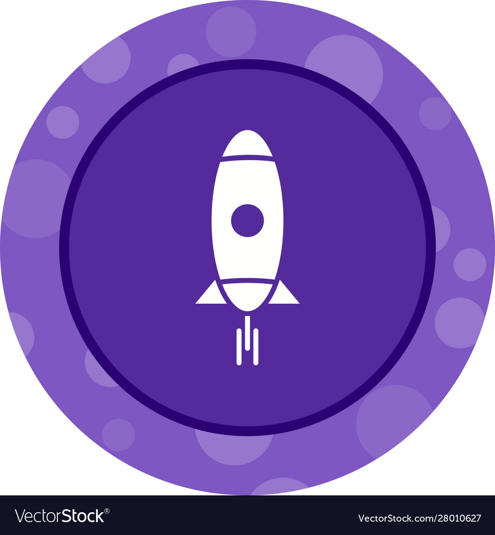 Beautiful rocket glyph icon Royalty Free Vector Image