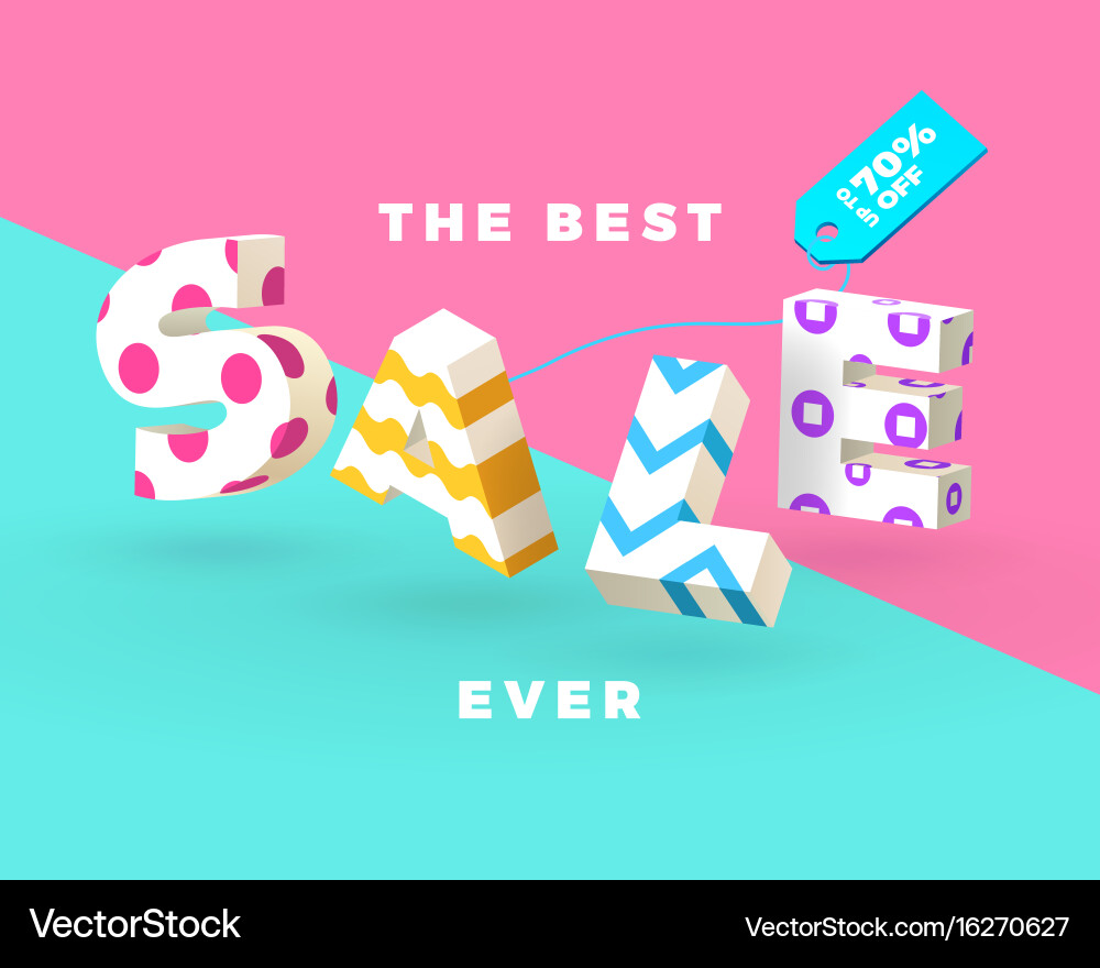 Best sale 3d sign Royalty Free Vector Image - VectorStock