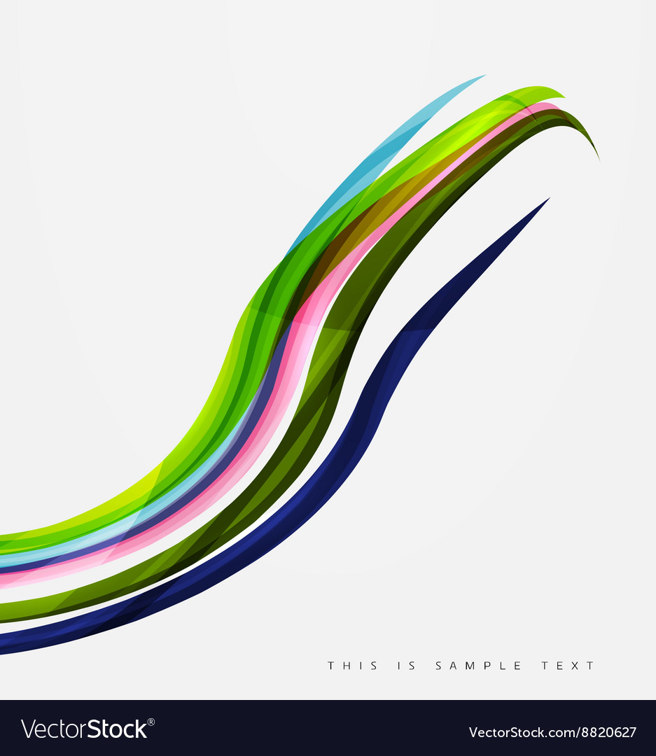 Color stripes with shiny light effects wave line Vector Image