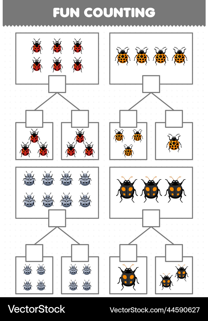 Education game for children fun counting picture Vector Image