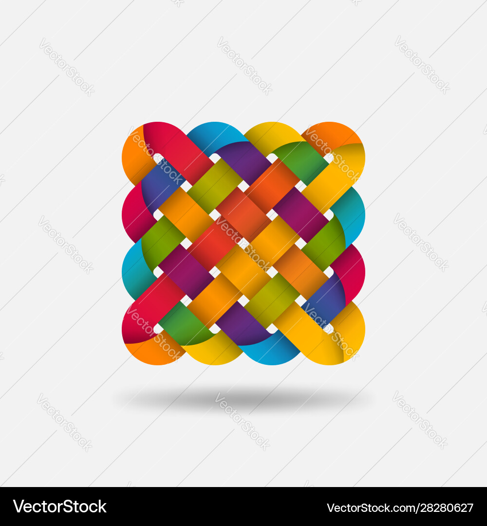 Endless knot abstract symbol in rainbow colors Vector Image