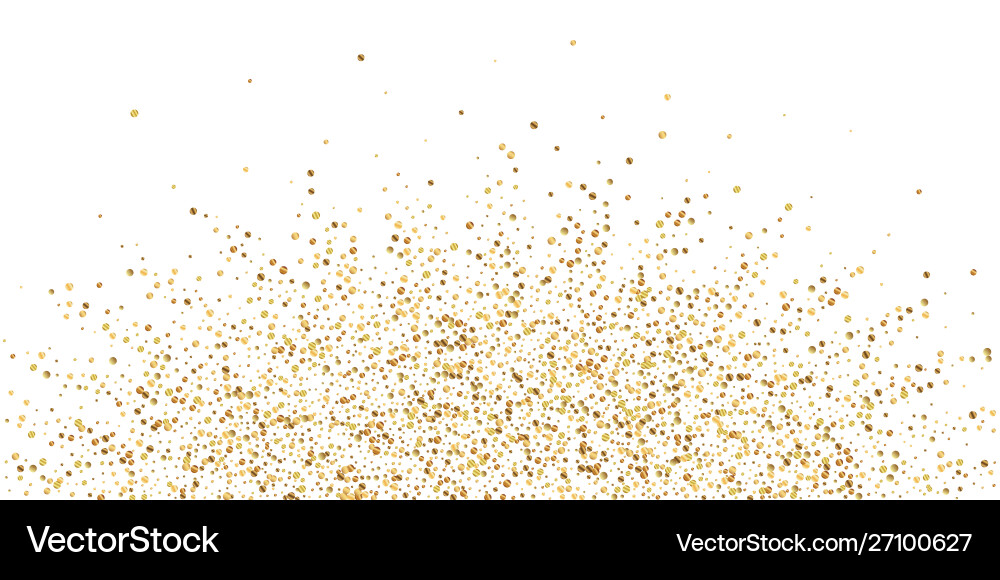 Gold confetti luxury sparkling scattered Vector Image