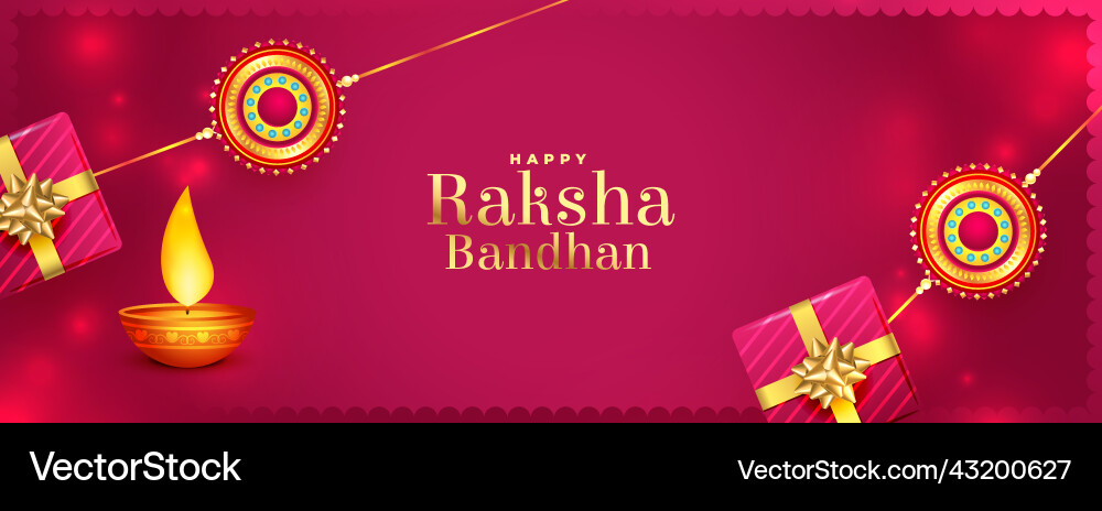 Happy raksha bandhan beautiful realistic Vector Image