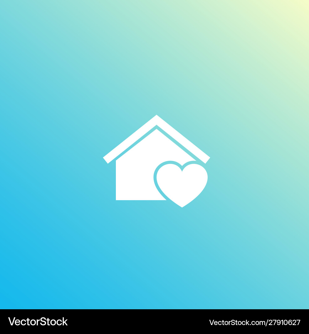 Home with heart logo design icon Royalty Free Vector Image