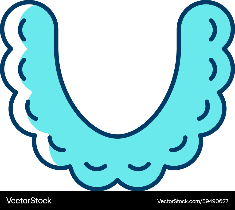 Teeth aligners rgb color icon Royalty Free Vector Image