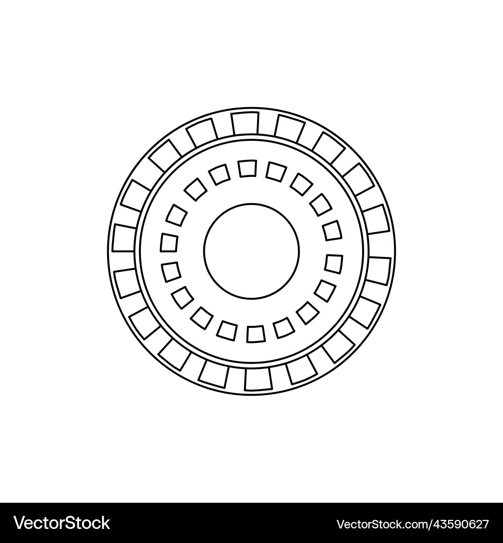 Ufo icon alien spaceship outline space flying Vector Image