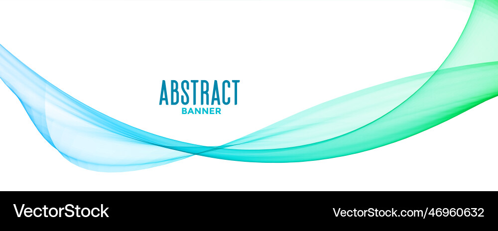 Abstract blue transparent wavy lines banner design