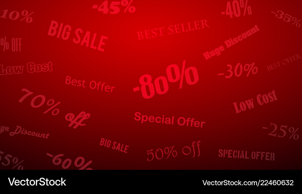 Background on discounts and special offers Vector Image