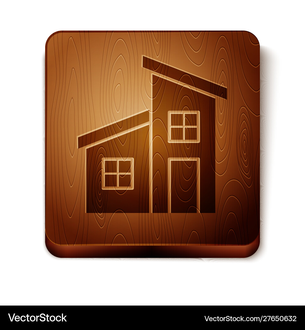 Brown house icon isolated on white background Vector Image