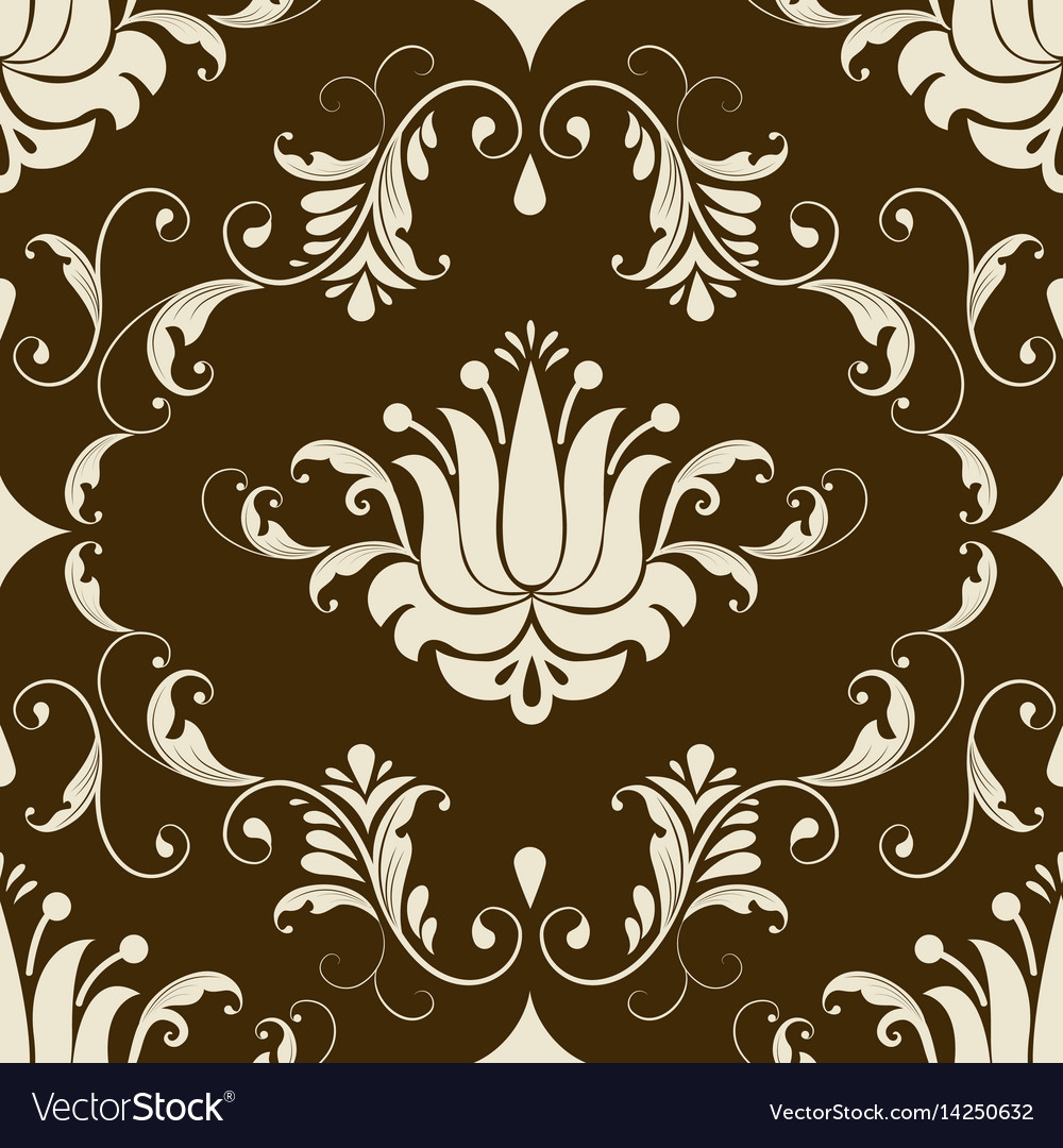 Damask seamless pattern element Royalty Free Vector Image
