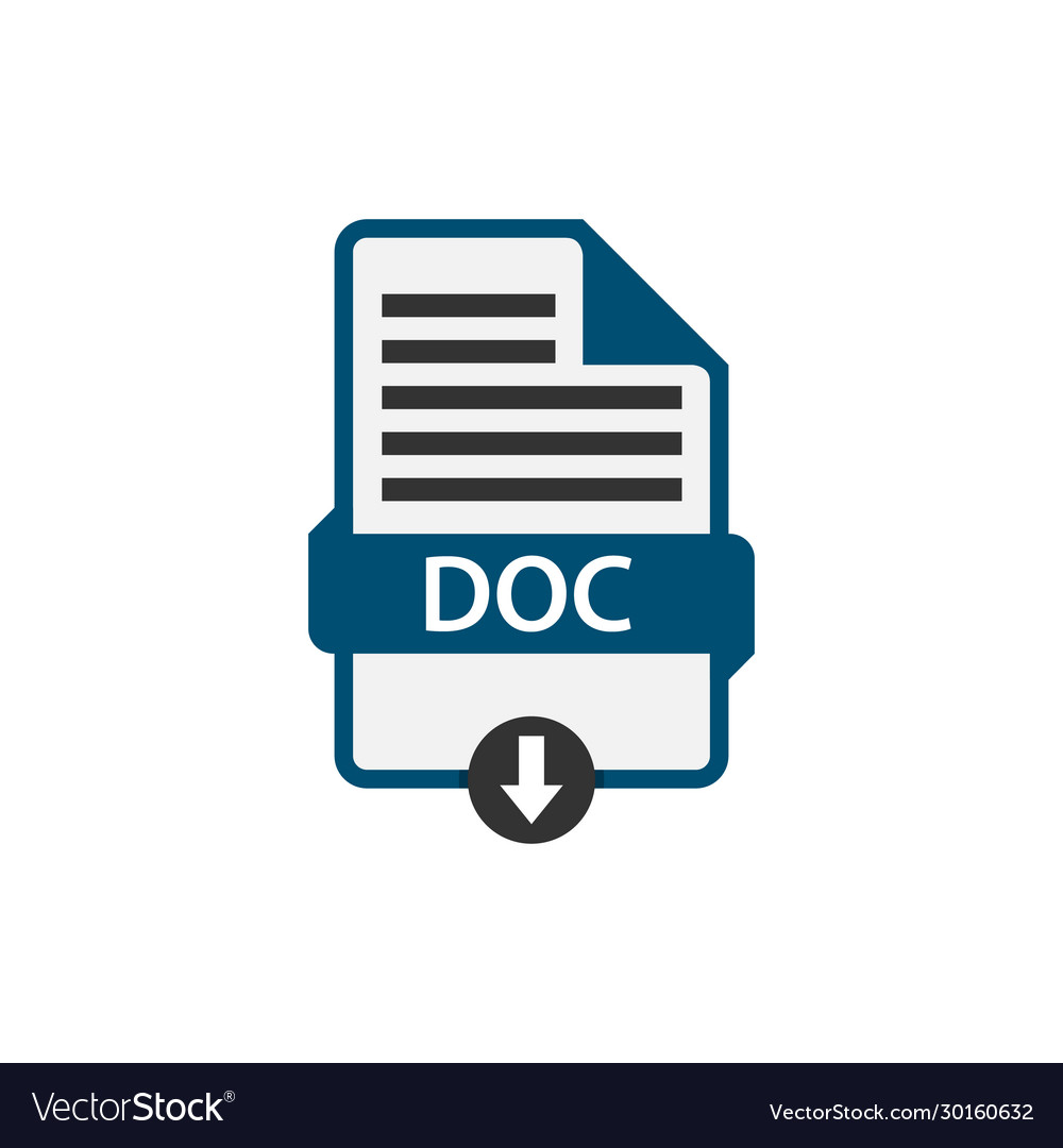 Doc document download Royalty Free Vector Image