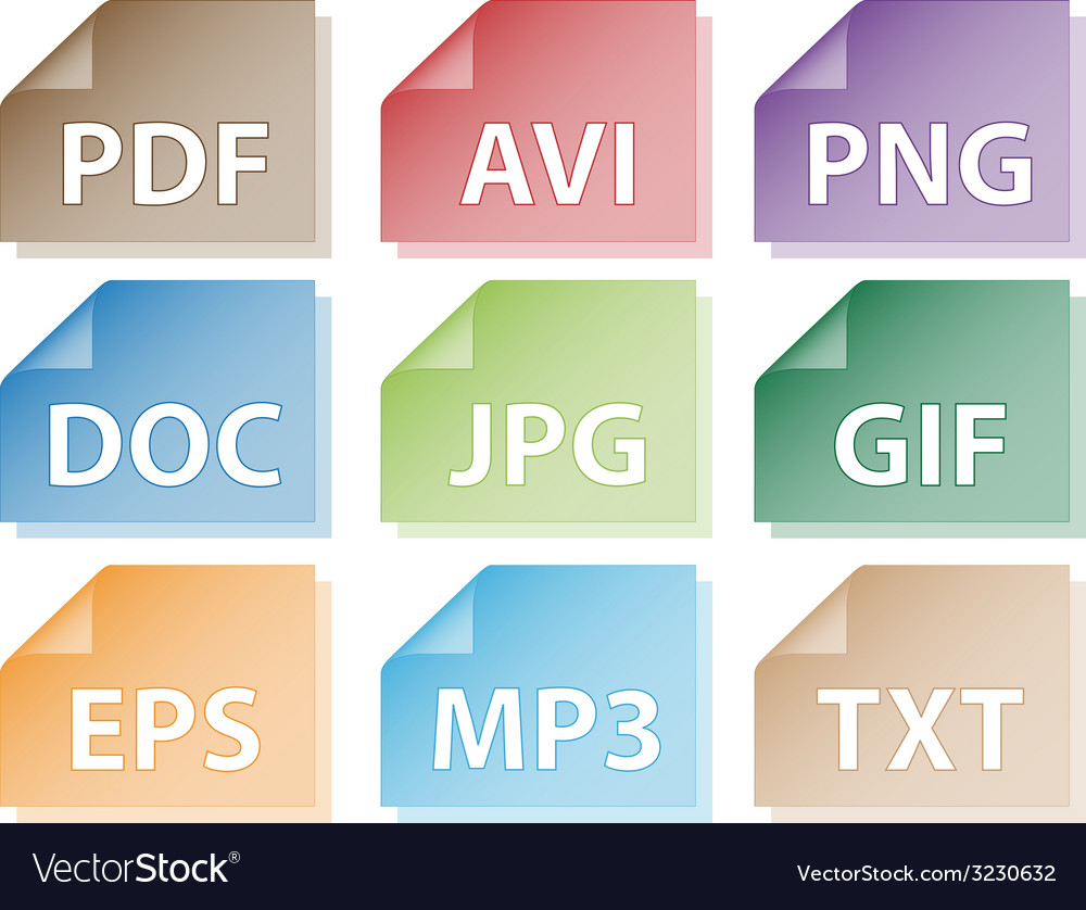 Document icons Royalty Free Vector Image - VectorStock