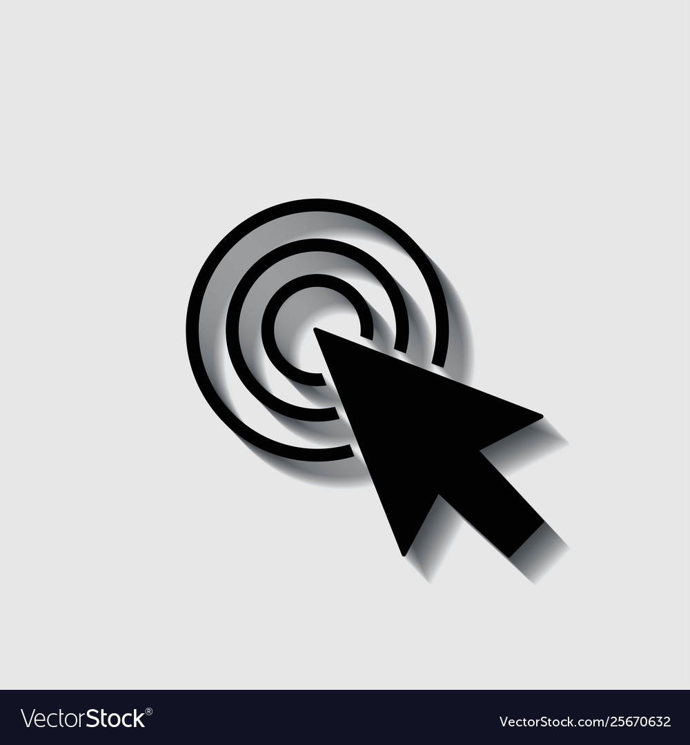 Mouse cursor symbol - arrow click pointer isolated