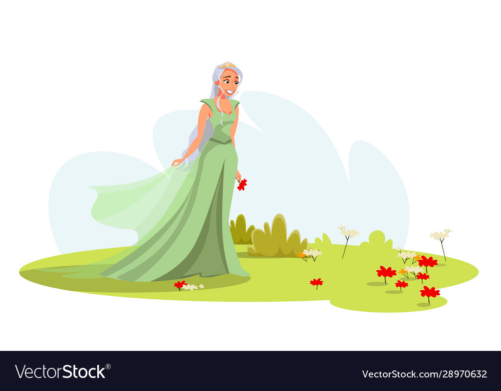 Princess flat Royalty Free Vector Image - VectorStock