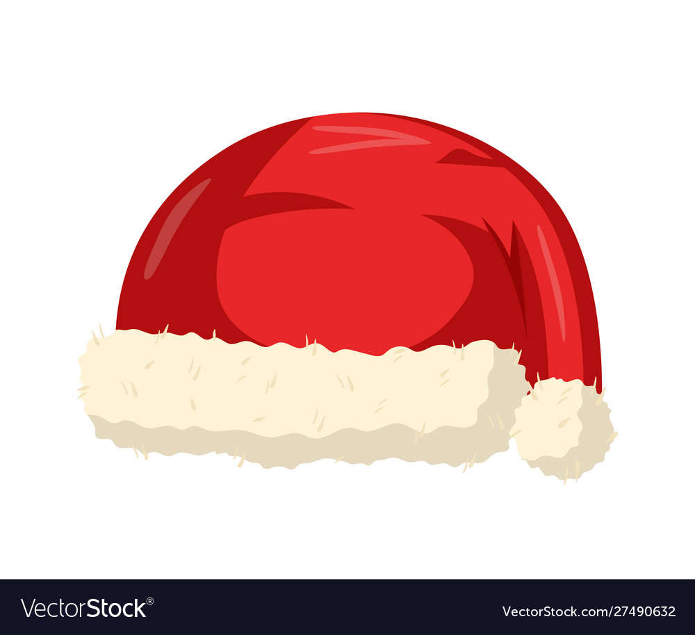 Santa hat flat Royalty Free Vector Image - VectorStock