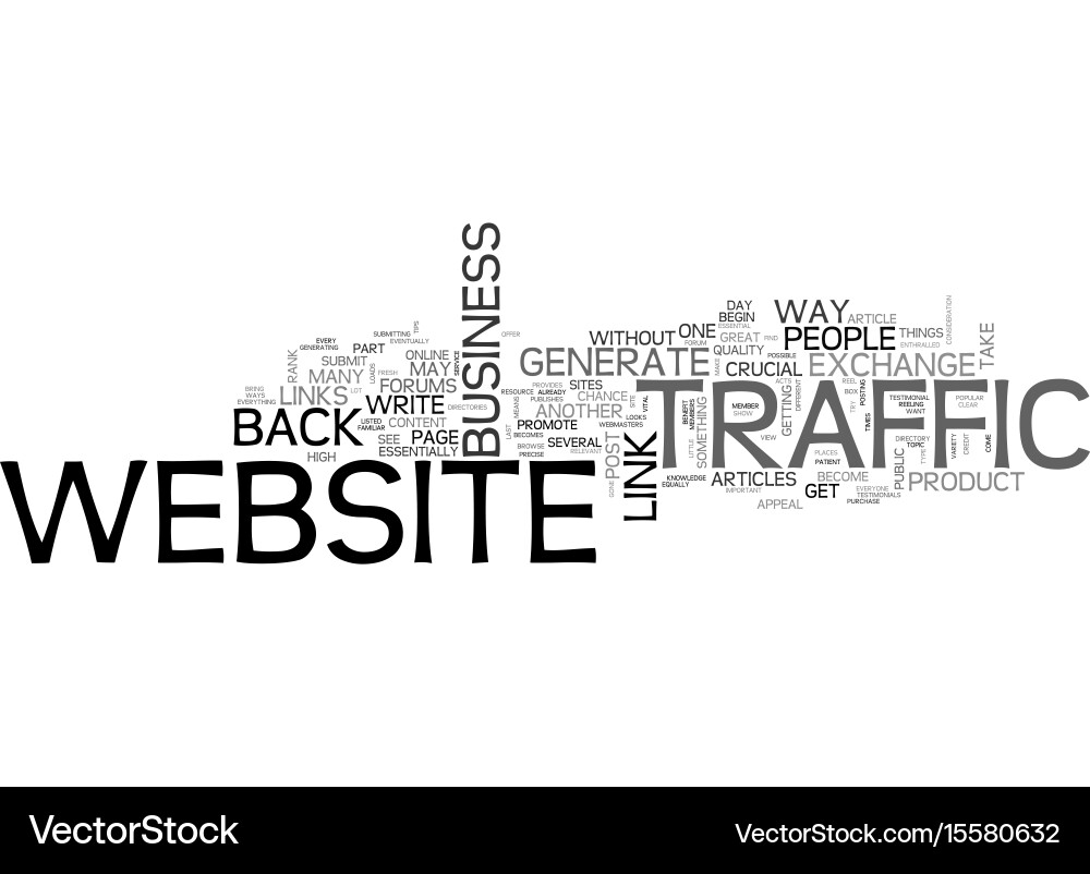 What you can do to generate website traffic text Vector Image