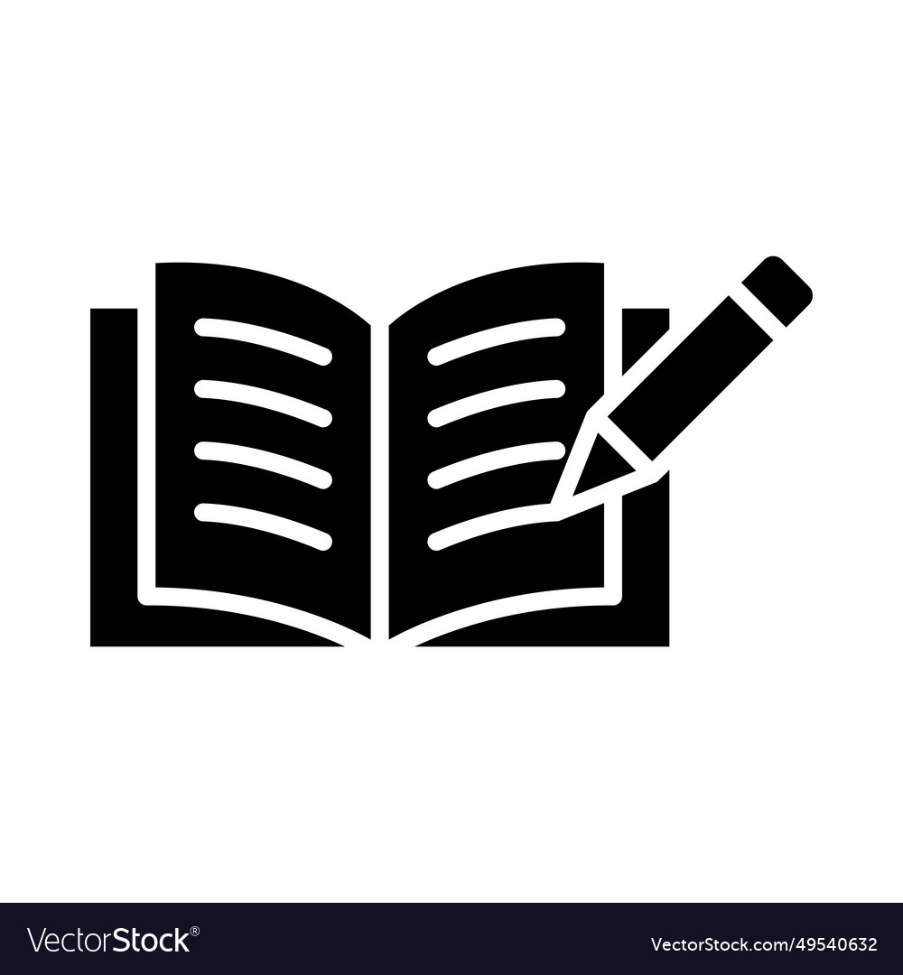 Write glyph icon for personal and commercial use Vector Image