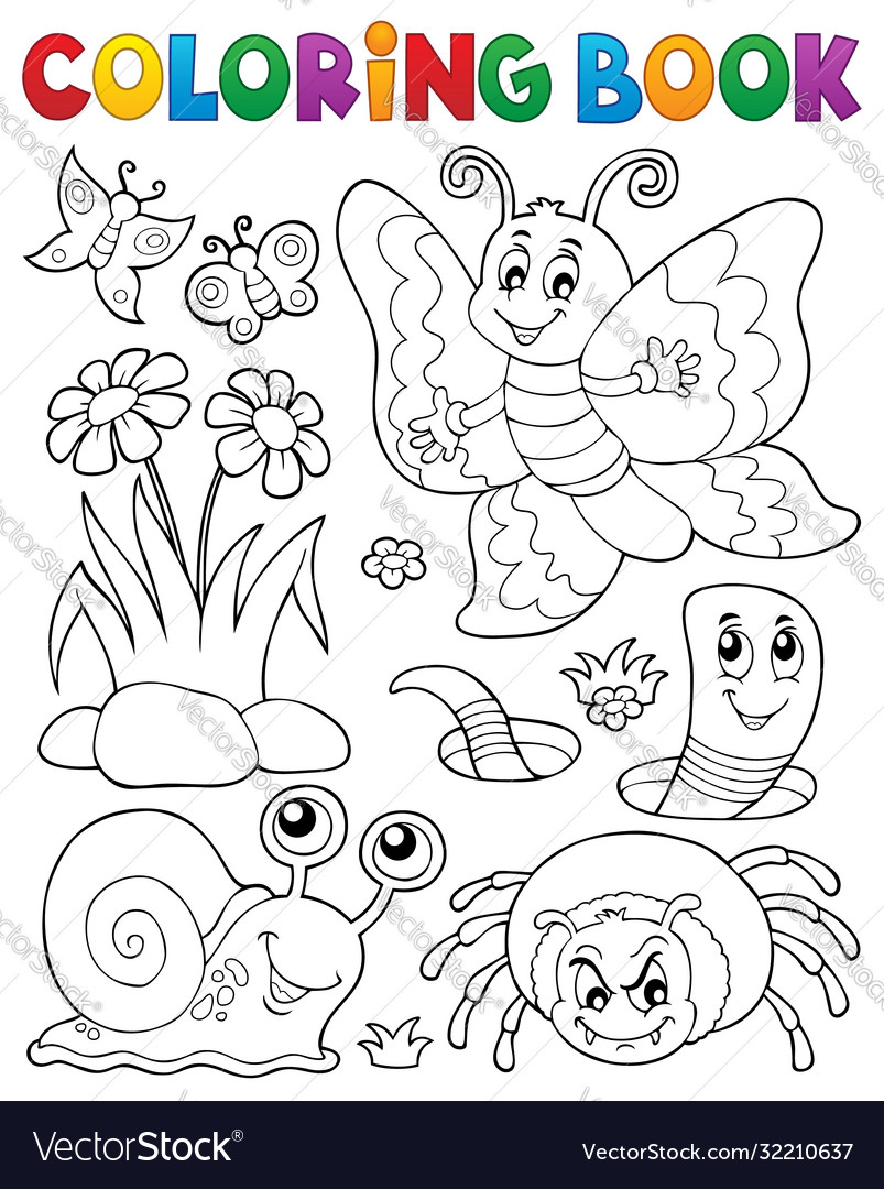 Coloring book with small animals 4 Royalty Free Vector Image