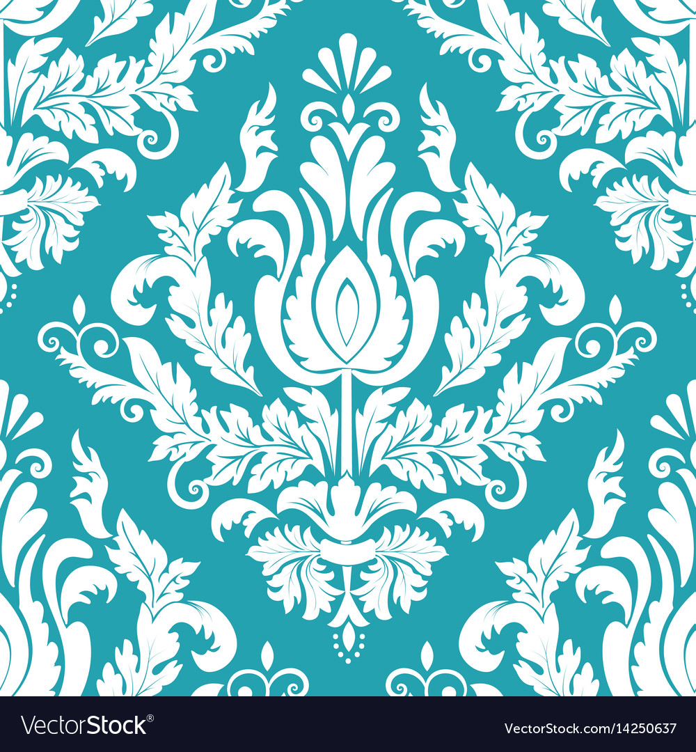 Damask seamless pattern element Royalty Free Vector Image
