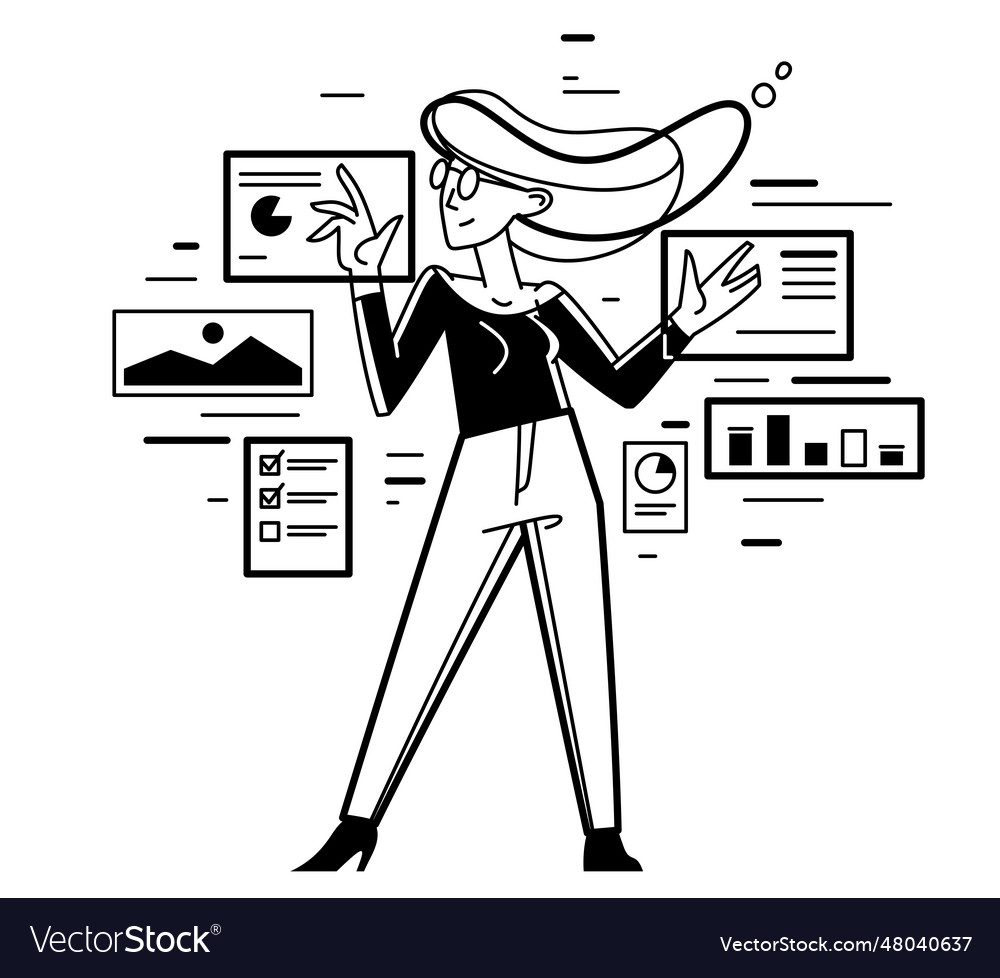 Data Systematization Collecting And Analyzing Vector Image