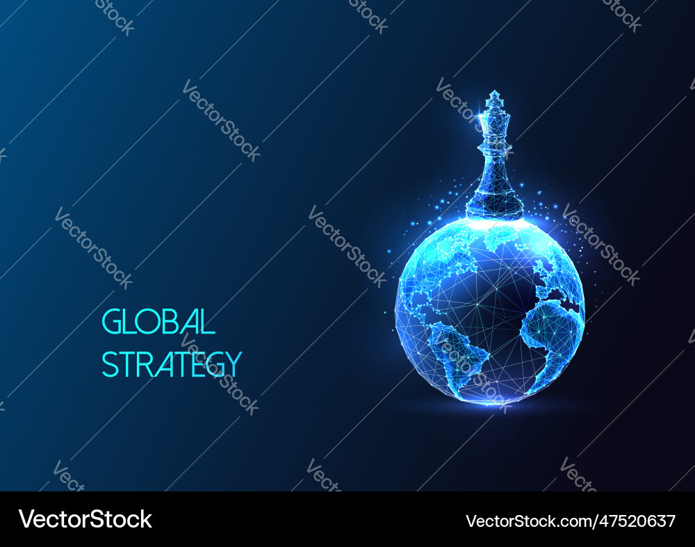 Global strategy worldwide impact leadership Vector Image