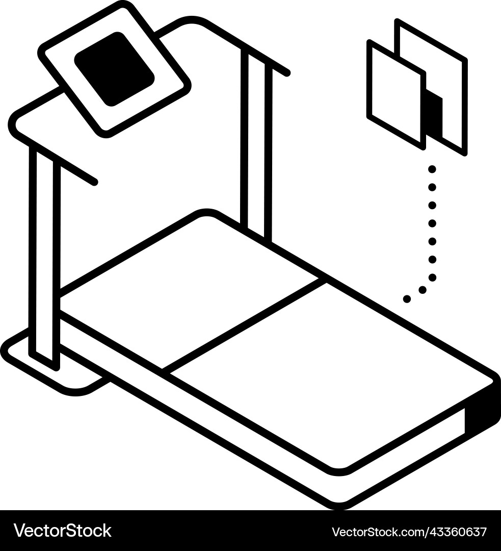 Gym equipment icon in isometric design treadmill Vector Image