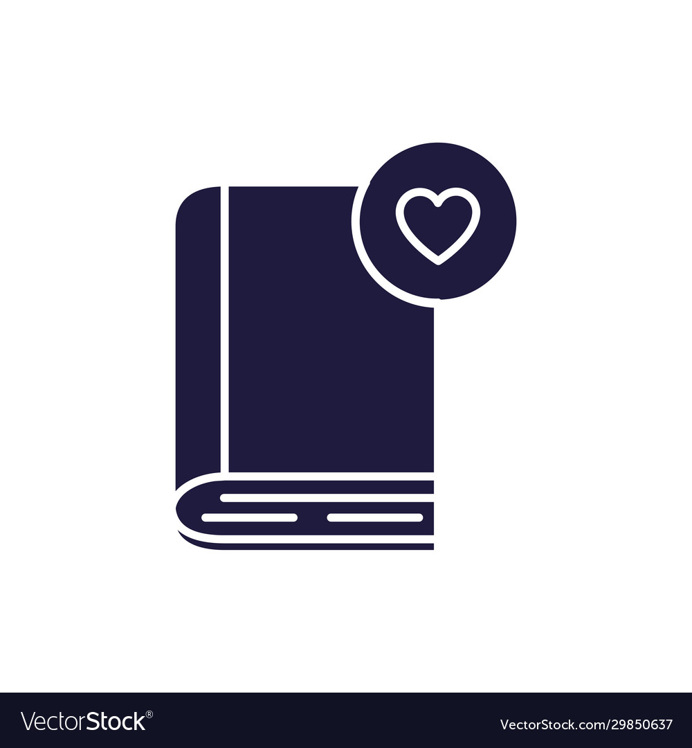 Isolated education book and heart button Vector Image Isolated education book and heart button Vector Image
