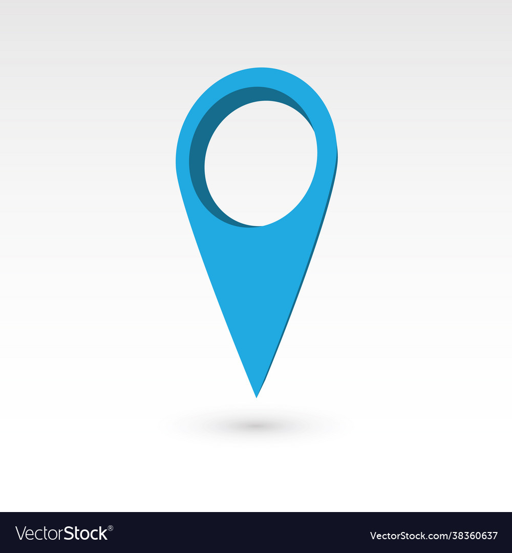 Map pointer - 3d object Royalty Free Vector Image