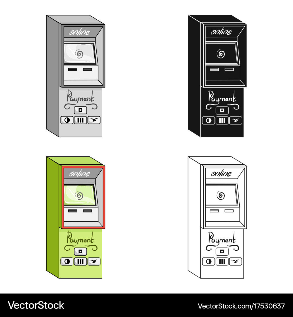 Terminal for various types of payment terminals Vector Image