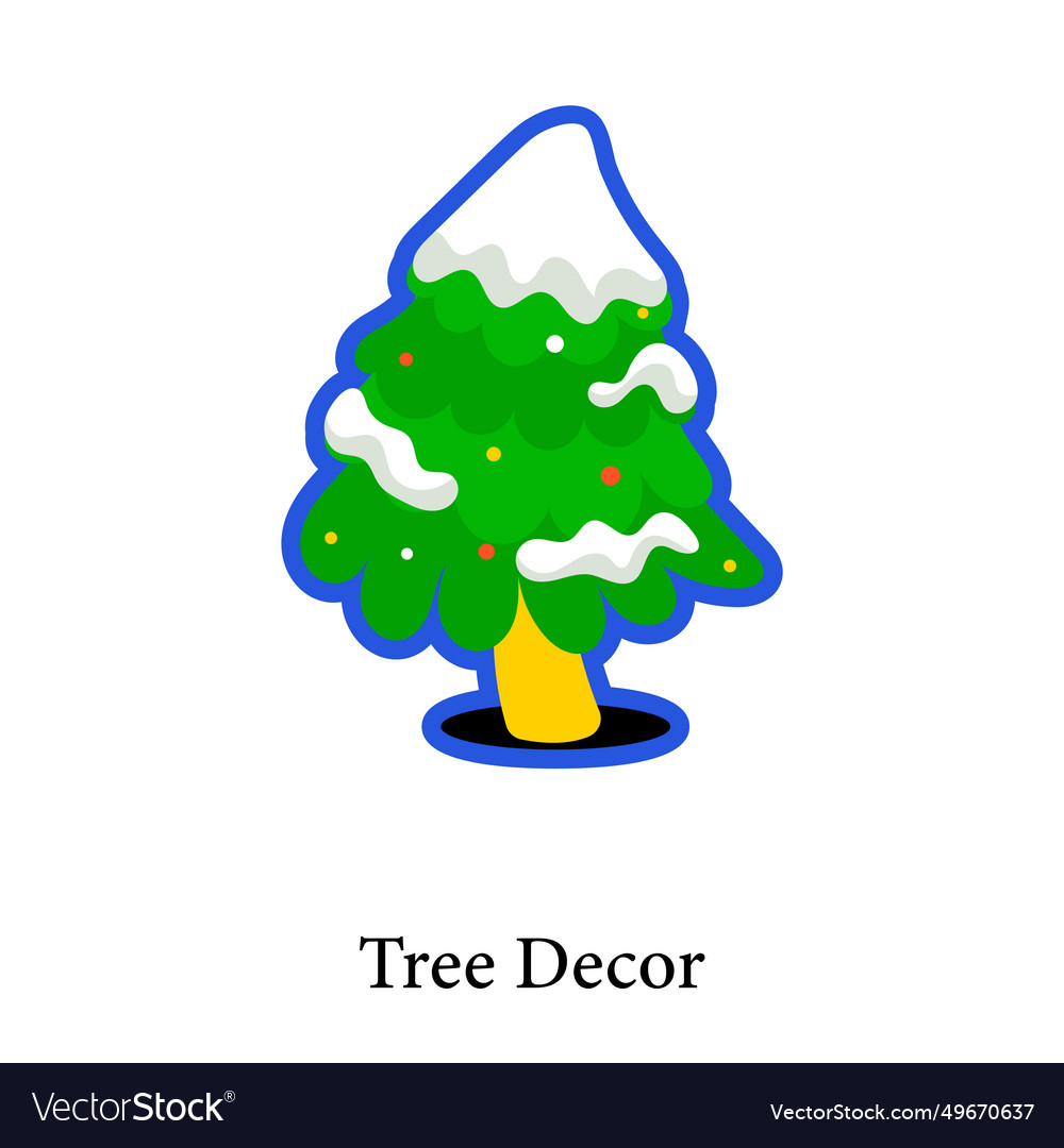 Tree decor Royalty Free Vector Image - VectorStock