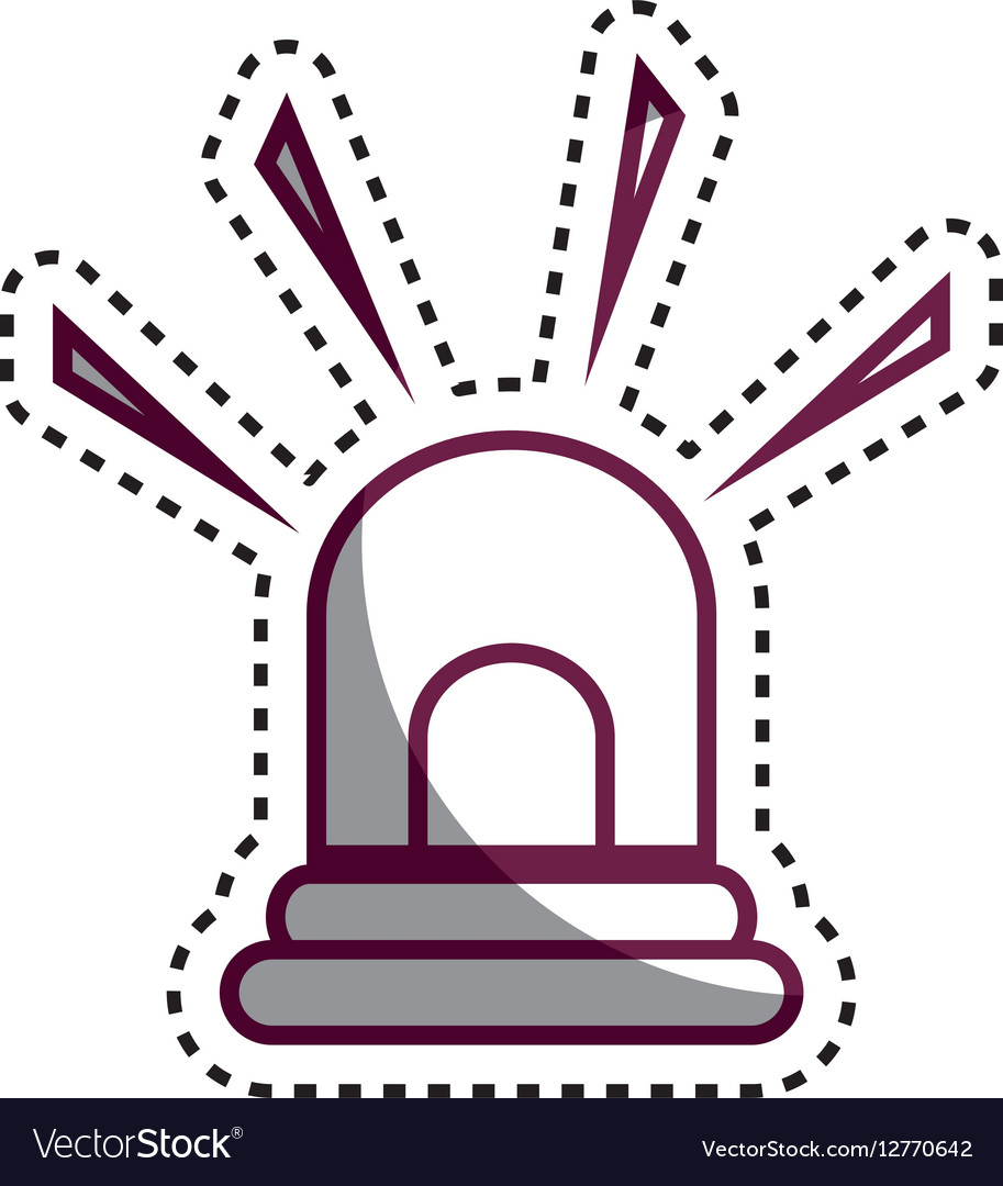 Alarm siren isolated icon Royalty Free Vector Image