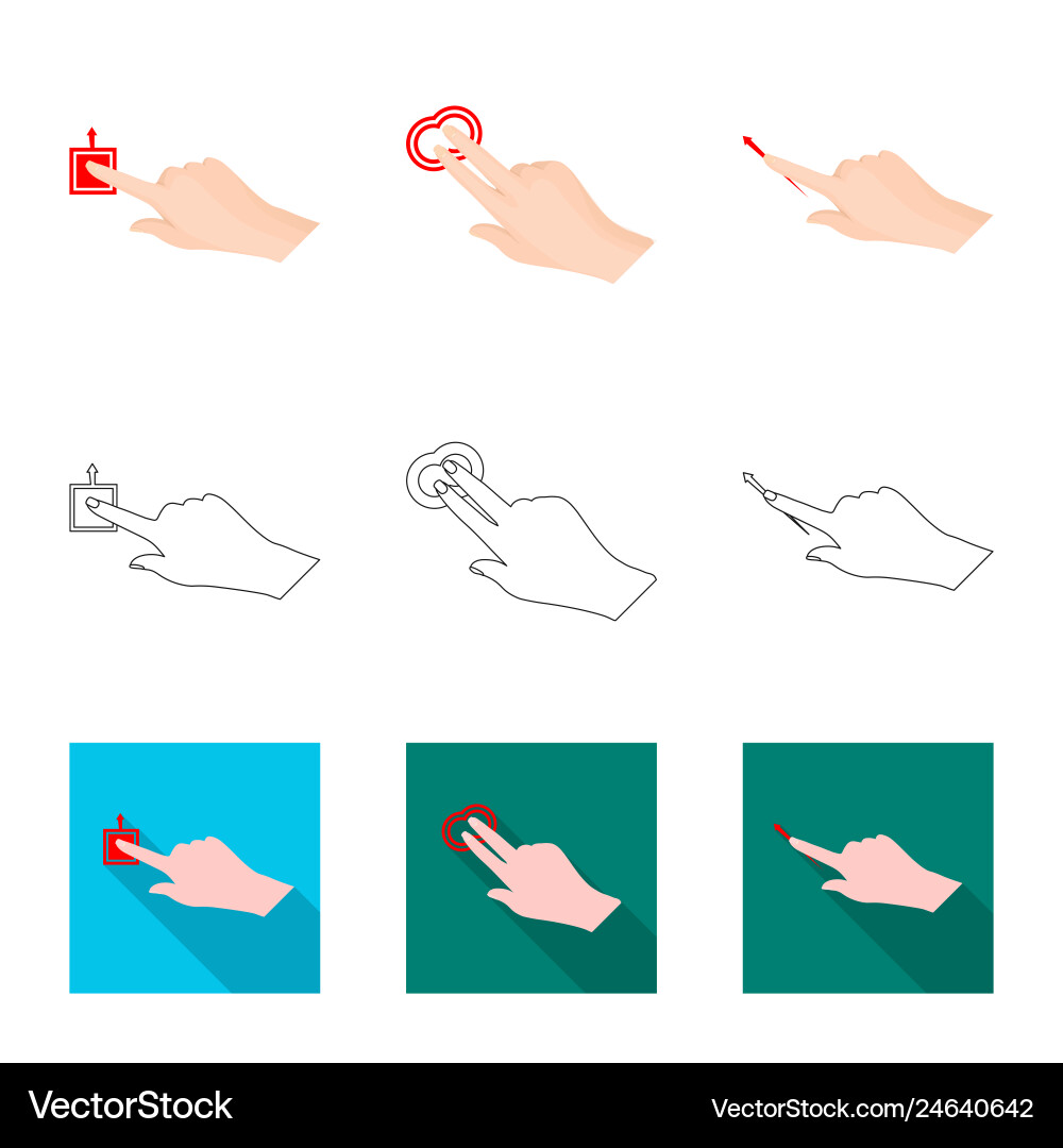Design of touchscreen and hand icon Royalty Free Vector