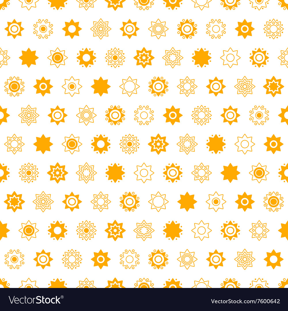 Disk yellow star seamless pattern Royalty Free Vector Image