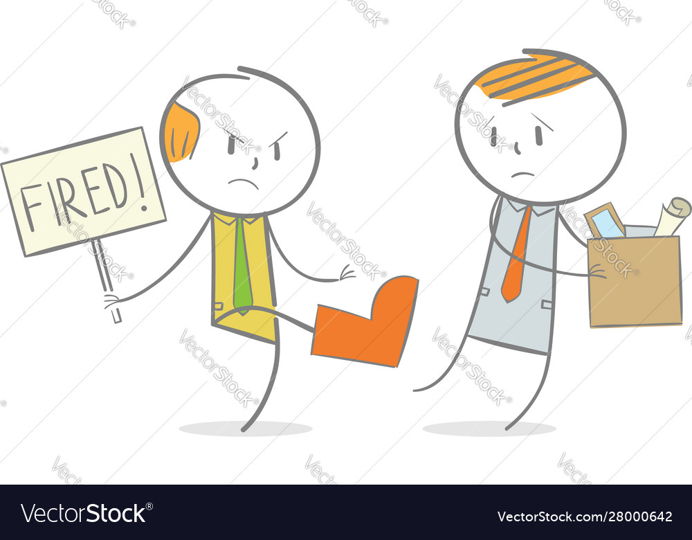 Fired Royalty Free Vector Image - VectorStock