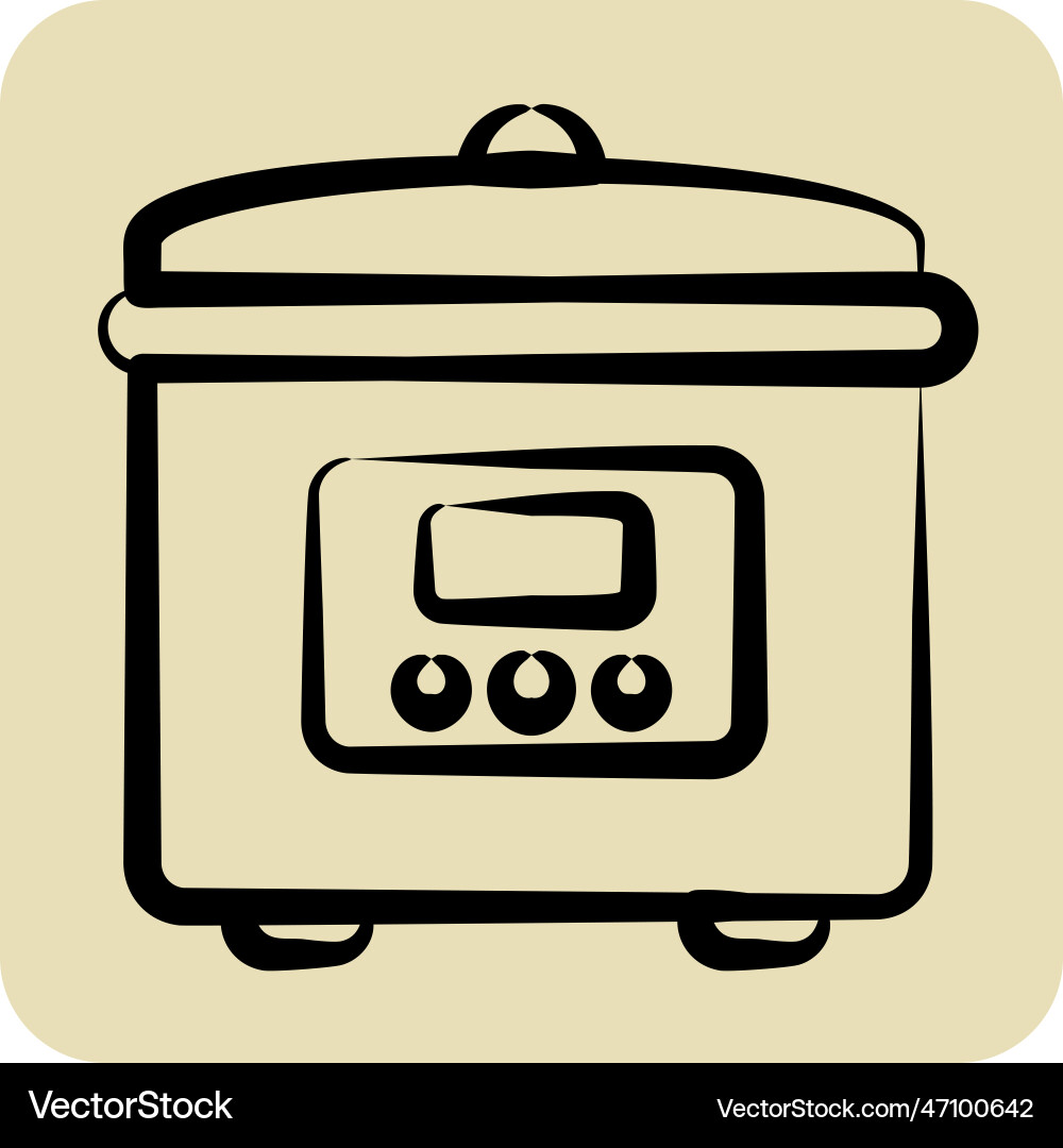 Icon rice cooker suitable for kitchen appliances Vector Image