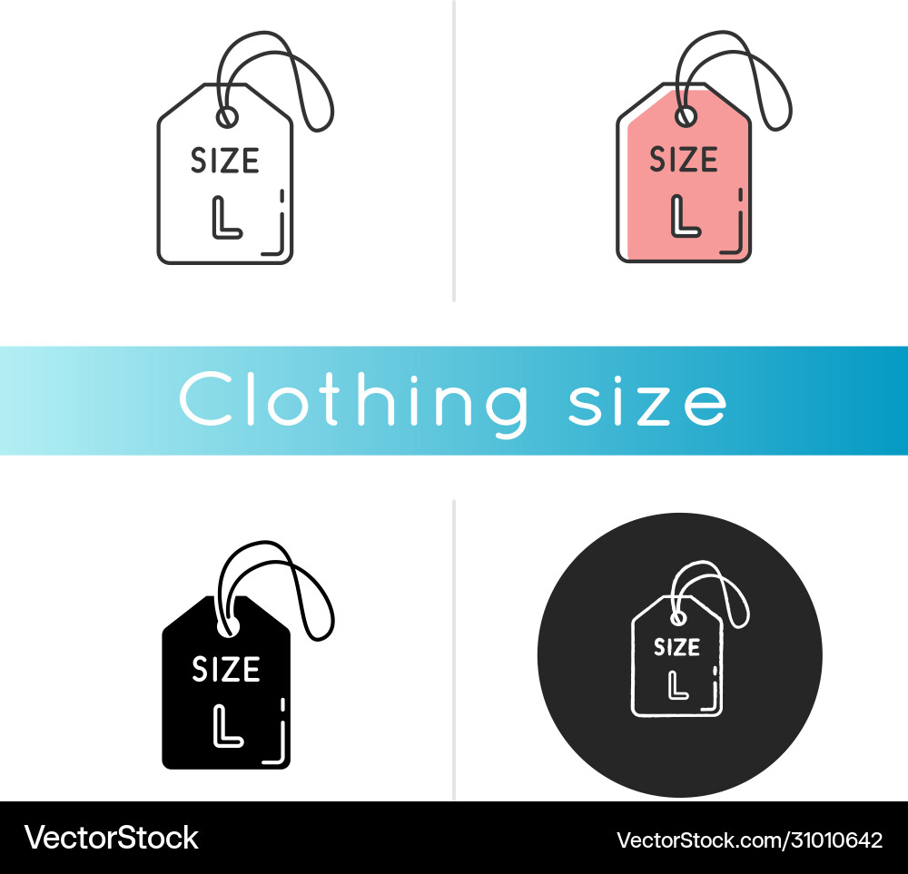 Large size label icon linear black and rgb color Vector Image