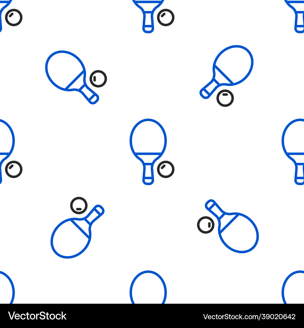 Line racket for playing table tennis icon isolated