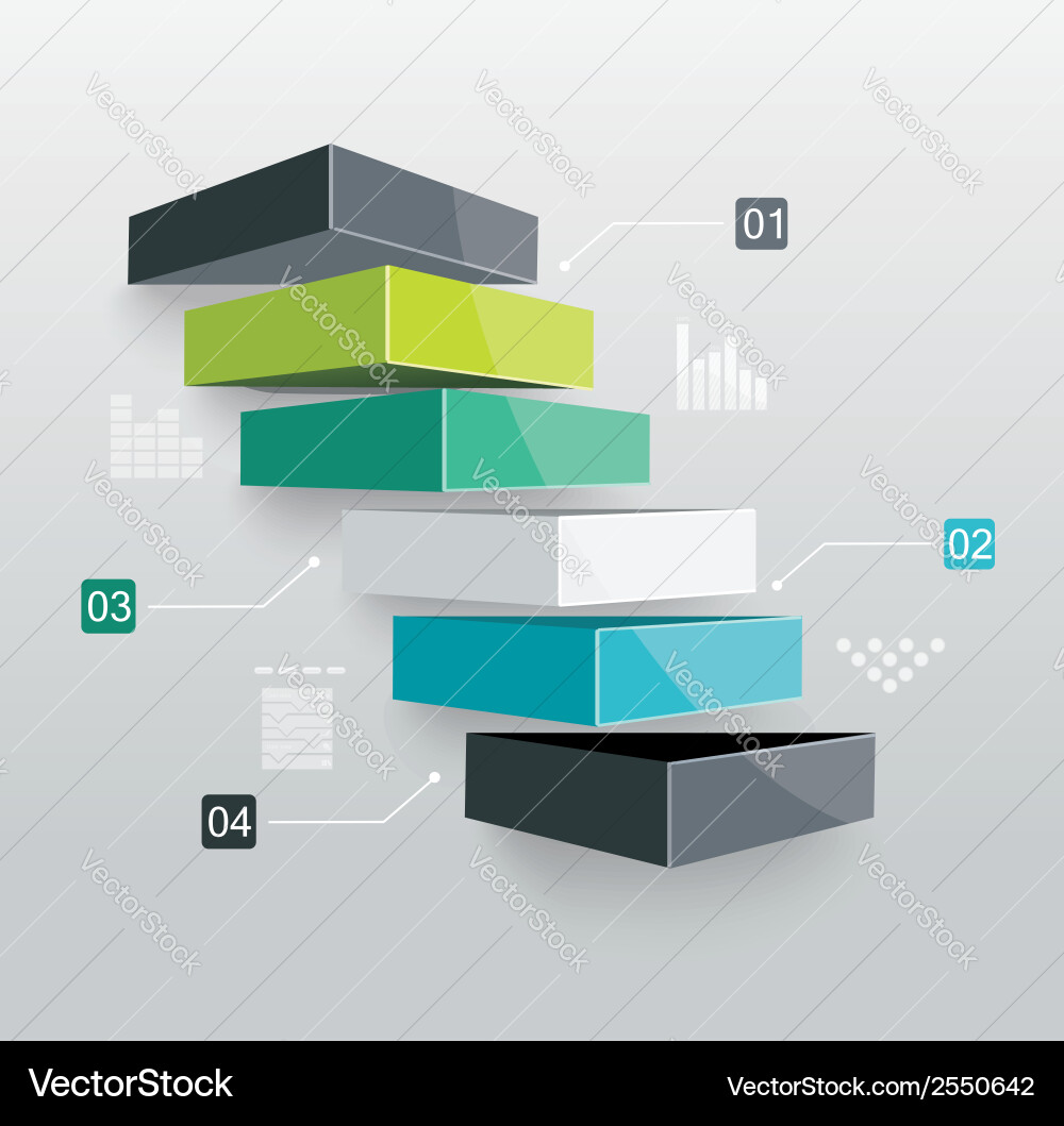 Modern business steps to success Royalty Free Vector Image