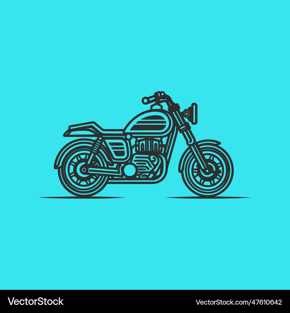 Motorbike linear icon thin line motorcycle Vector Image