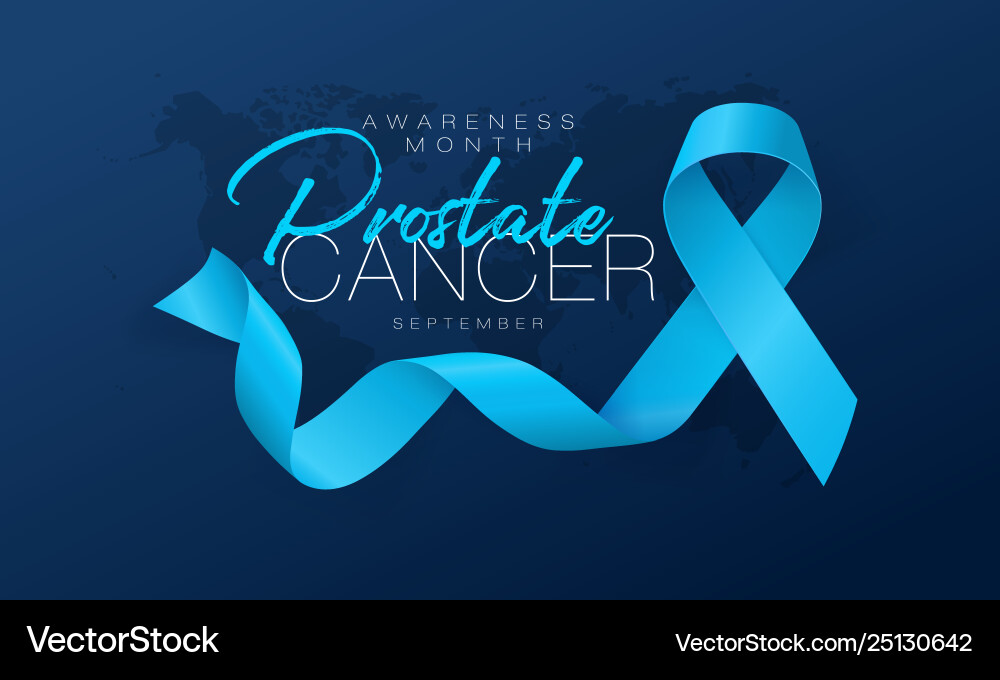 Prostate cancer awareness calligraphy poster Vector Image