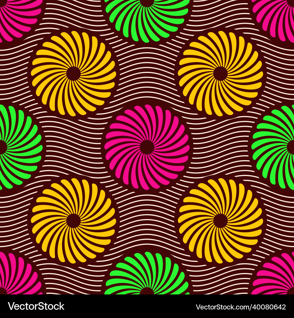 Seamless african fashion pattern with circles Vector Image