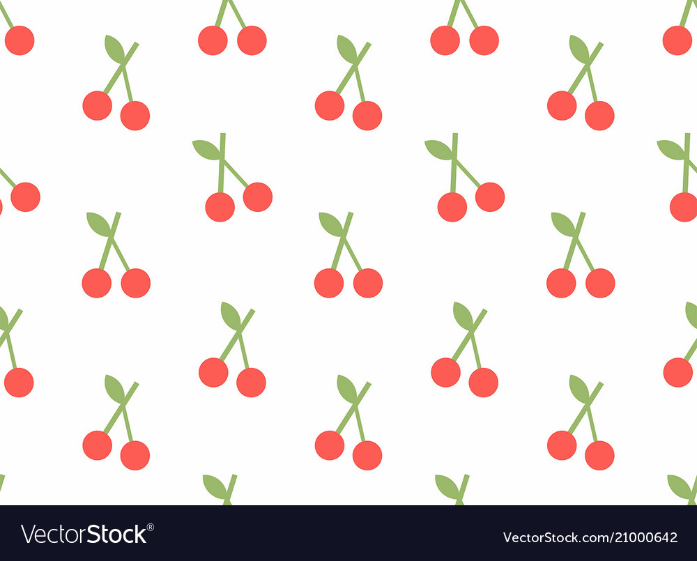 Seamless pattern with cherry Royalty Free Vector Image