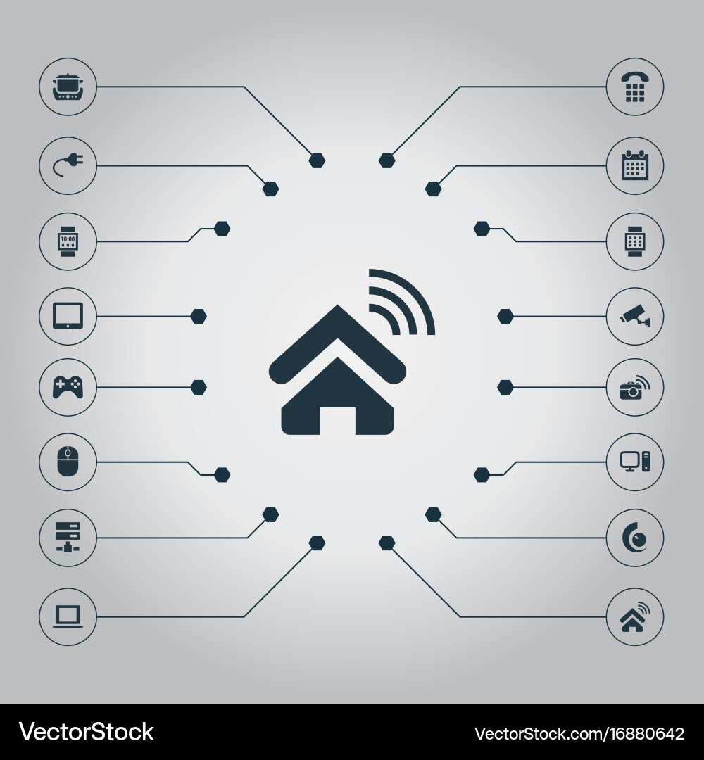 Set of simple internet icons Royalty Free Vector Image