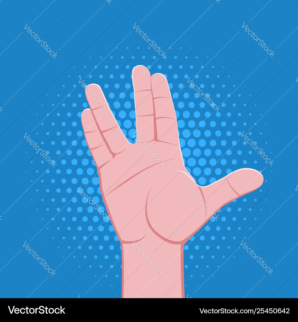 Symbolic hand fingers gesture Royalty Free Vector Image