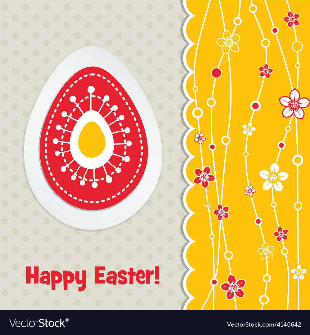 Template easter greeting card Royalty Free Vector Image