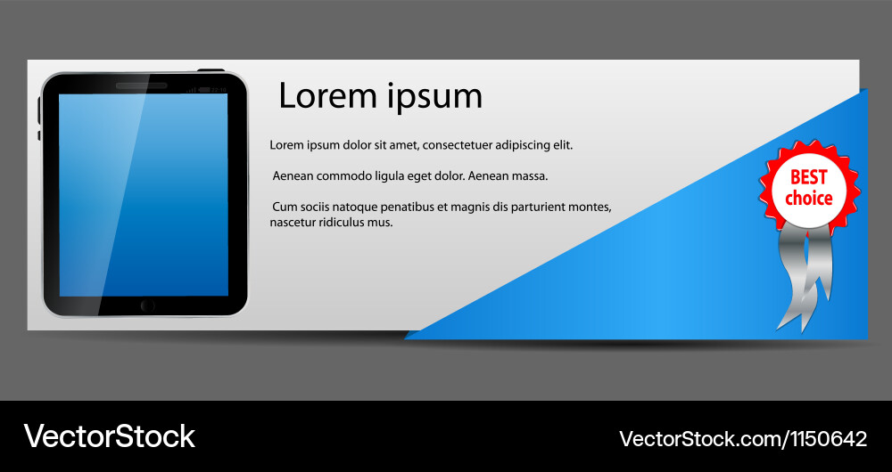 Template for smart phone and mobile banner Vector Image