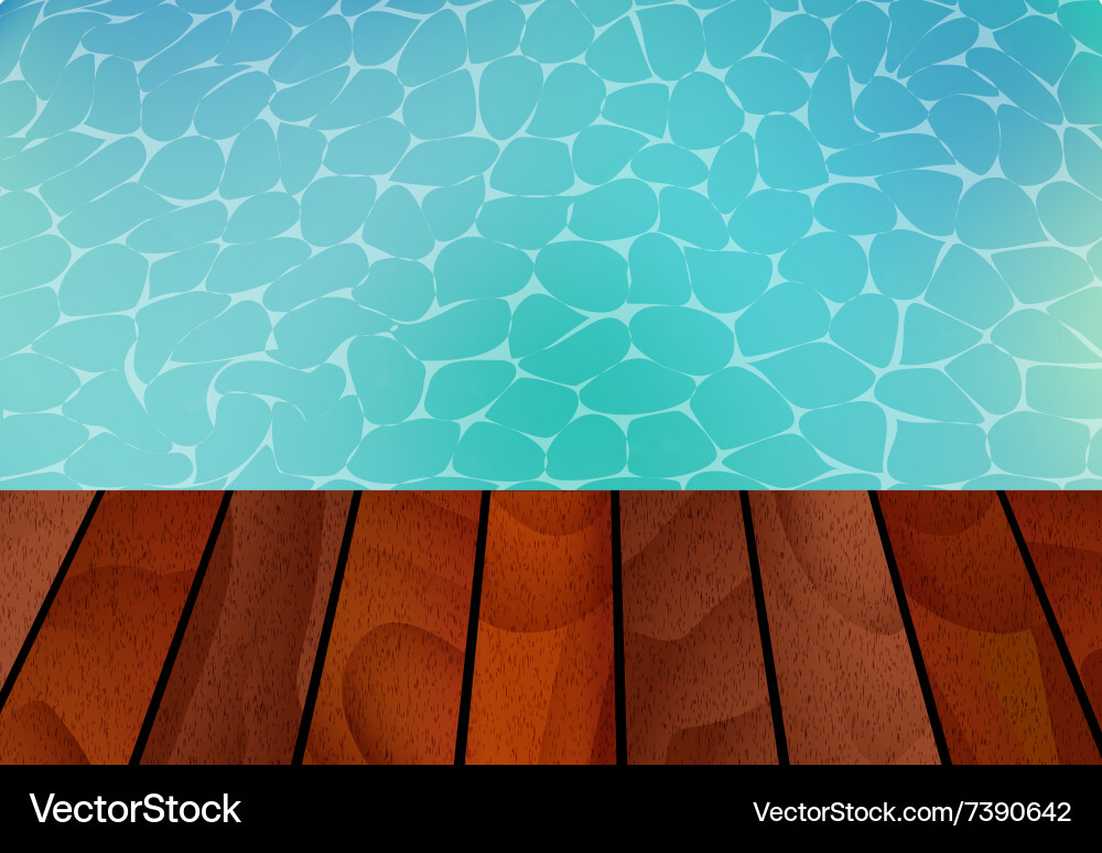 Water background and wooden Royalty Free Vector Image