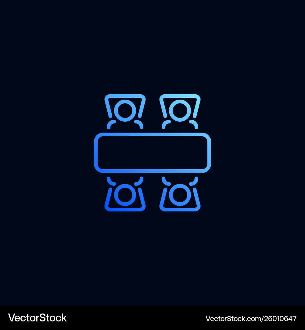 Business meeting line icon Royalty Free Vector Image