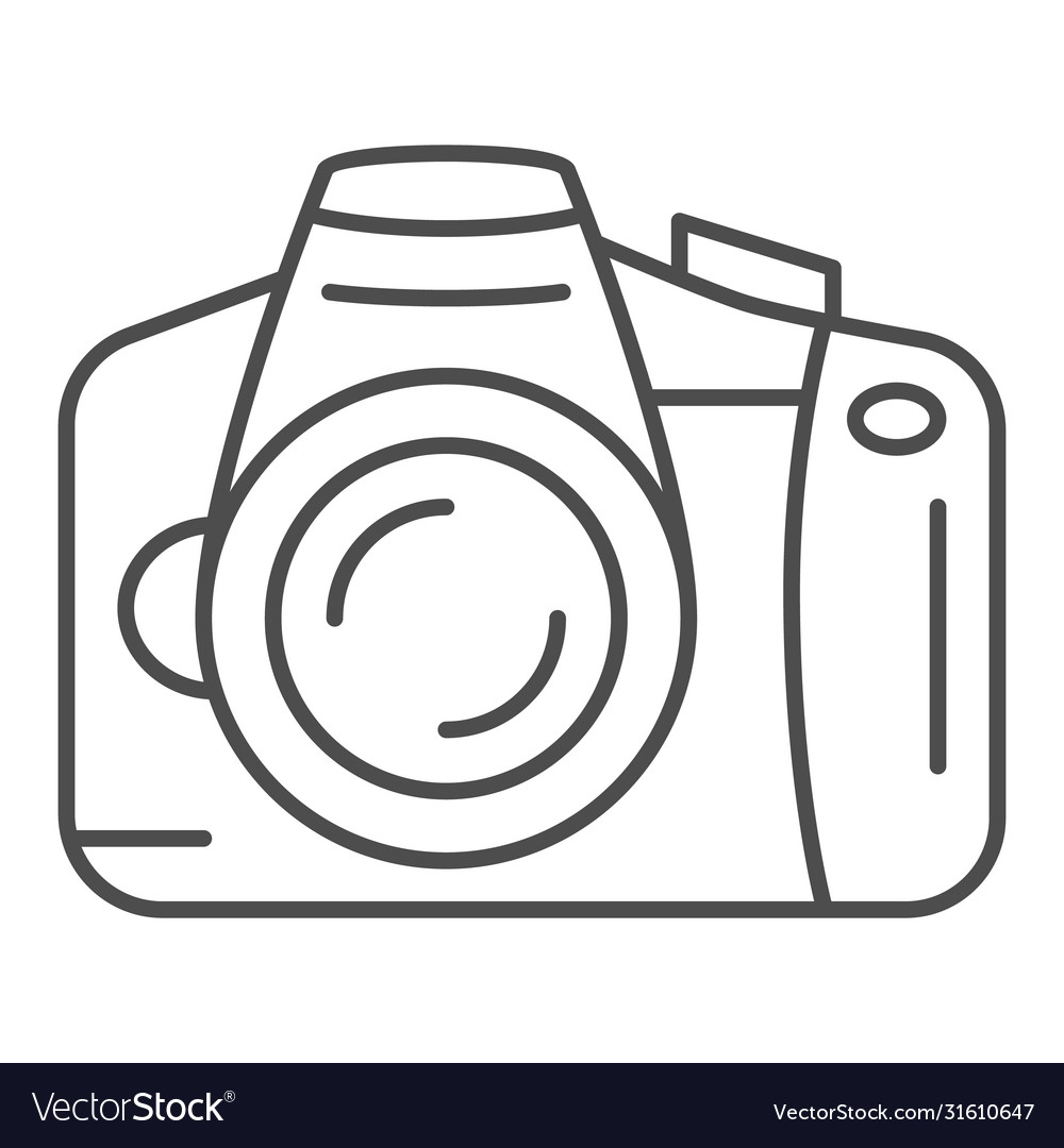 Camera thin line icon photography equipment Vector Image Camera thin line icon photography equipment Vector Image