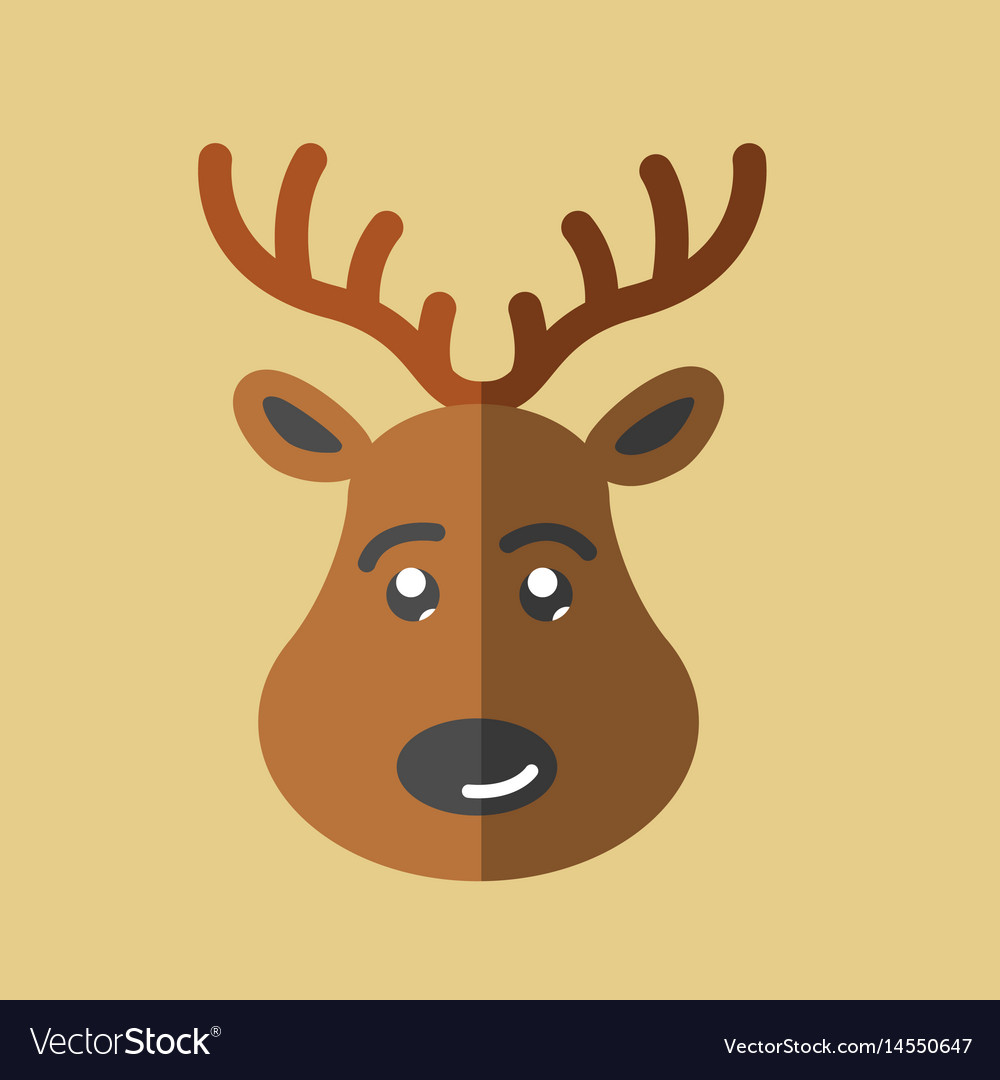 Christmas deer Royalty Free Vector Image - VectorStock
